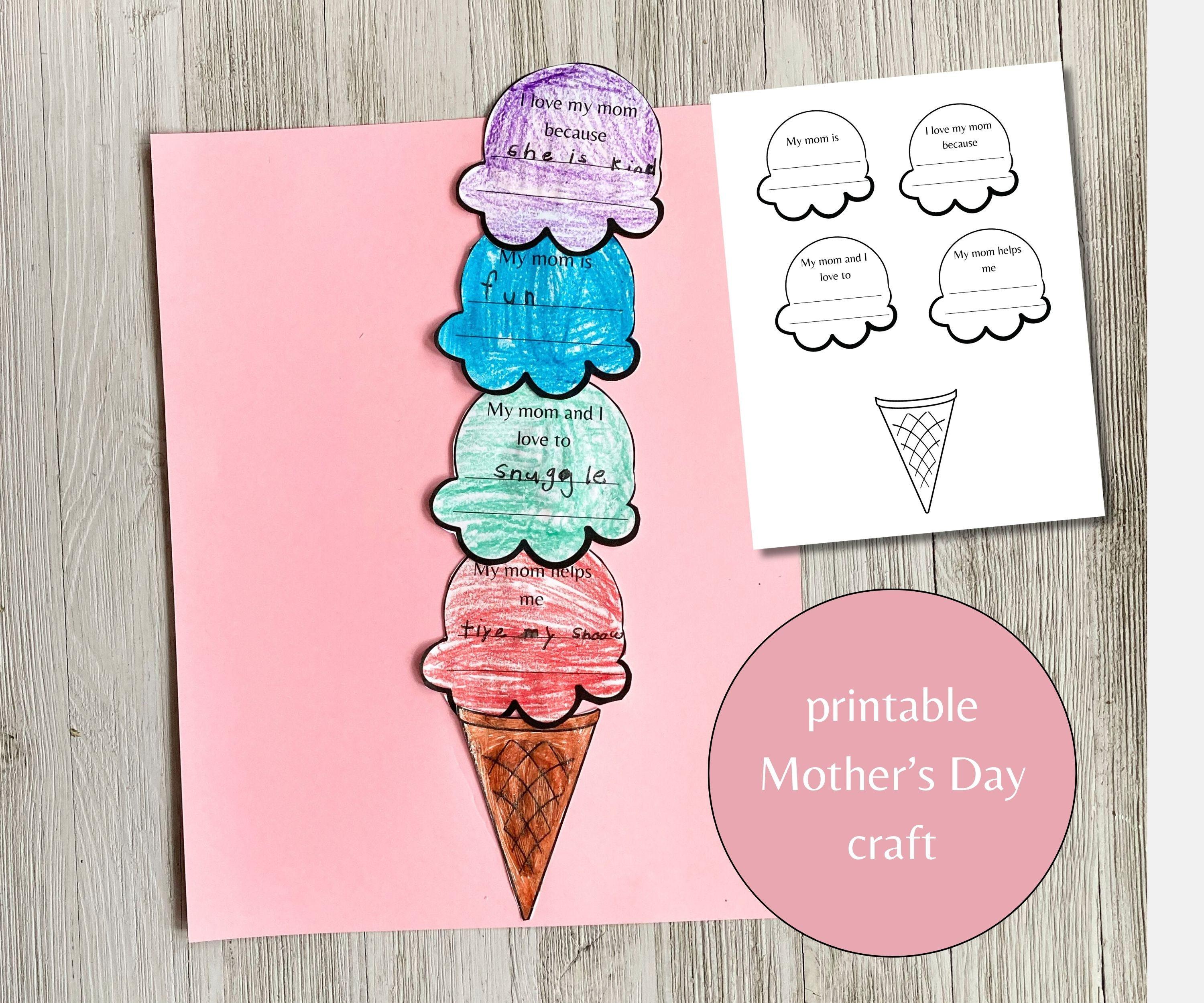 Printable Mother's Day Craft for Kids, Printable Mothers Day Gift, All ...