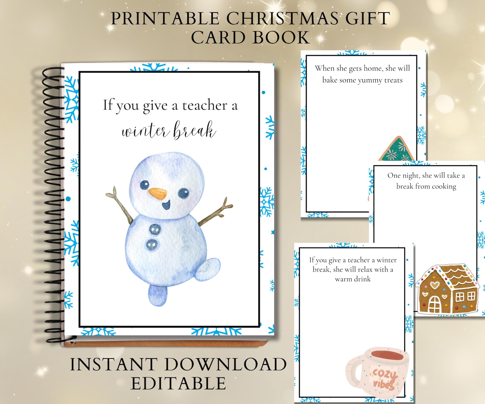 If You Give A Teacher A Christmas Break, Gift Card Book for Teacher ...
