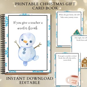 If You Give A Teacher A Christmas Break, Gift Card Book for Teacher ...