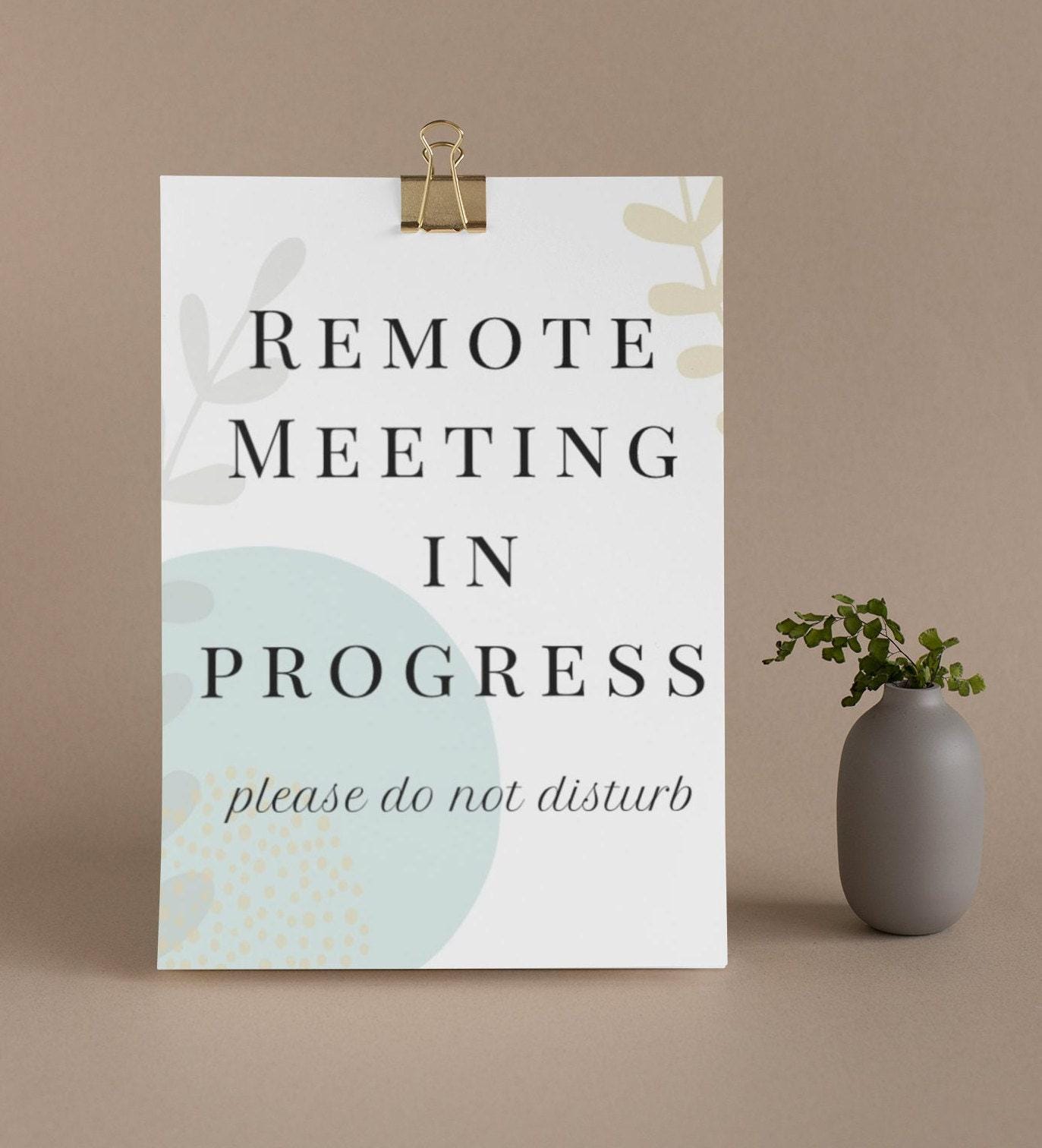 Do Not Disturb Office Sign, Video Call in Progress Sign, Please Do Not ...