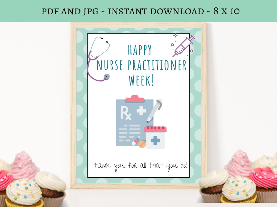 Happy Nurse Practitioner Week Sign, Printable Np Week Banner, NP Week Gift, NP Week Decoration ...