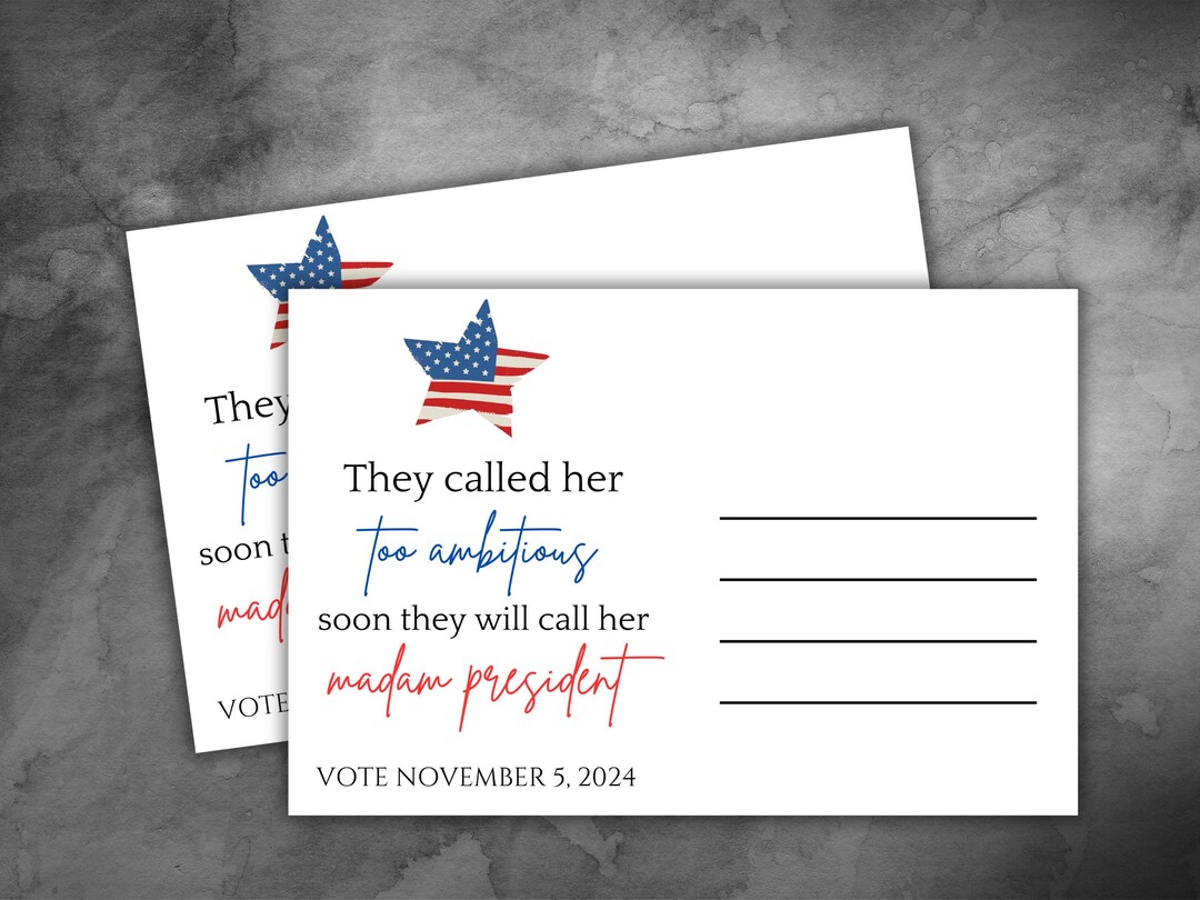 Kamala Harris Postcards, Get Out the Vote Postcards, Vote Blue Postcard ...