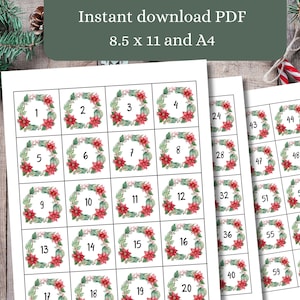 Printable Gift Exchange Numbers, White Elephant Numbers, Yankee Swap ...