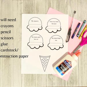 Printable Mother's Day Craft for Kids, Printable Mothers Day Gift, All ...