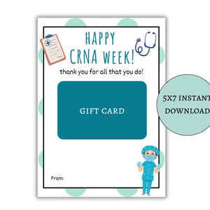 CRNA Appreciation Week Gift, CRNA Week Gift, Anesthesia Tech Week Gift ...