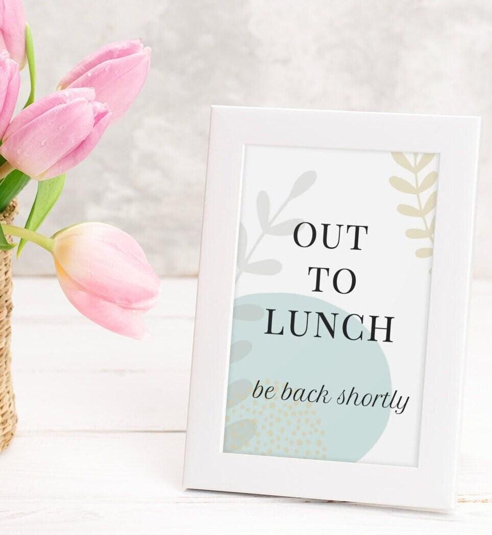 Out to Lunch Desk Sign, Printable Office Sign, Out to Lunch Door Sign ...