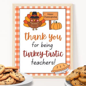 PTO Teacher Appreciation Sign, Teacher Thanksgiving Gift, Pie ...