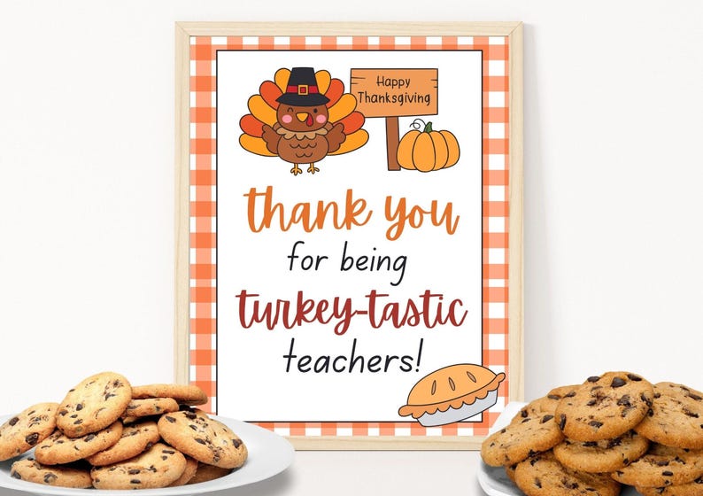 PTO Teacher Appreciation Sign, Teacher Thanksgiving Gift, Pie ...