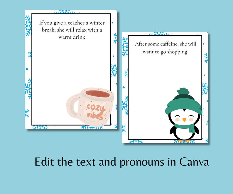 If You Give A Teacher A Christmas Break, Gift Card Book for Teacher ...