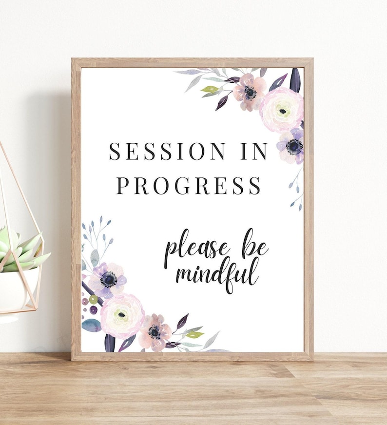 Session in Progress Door Sign, Treatment Room Sign, Please Do Not ...