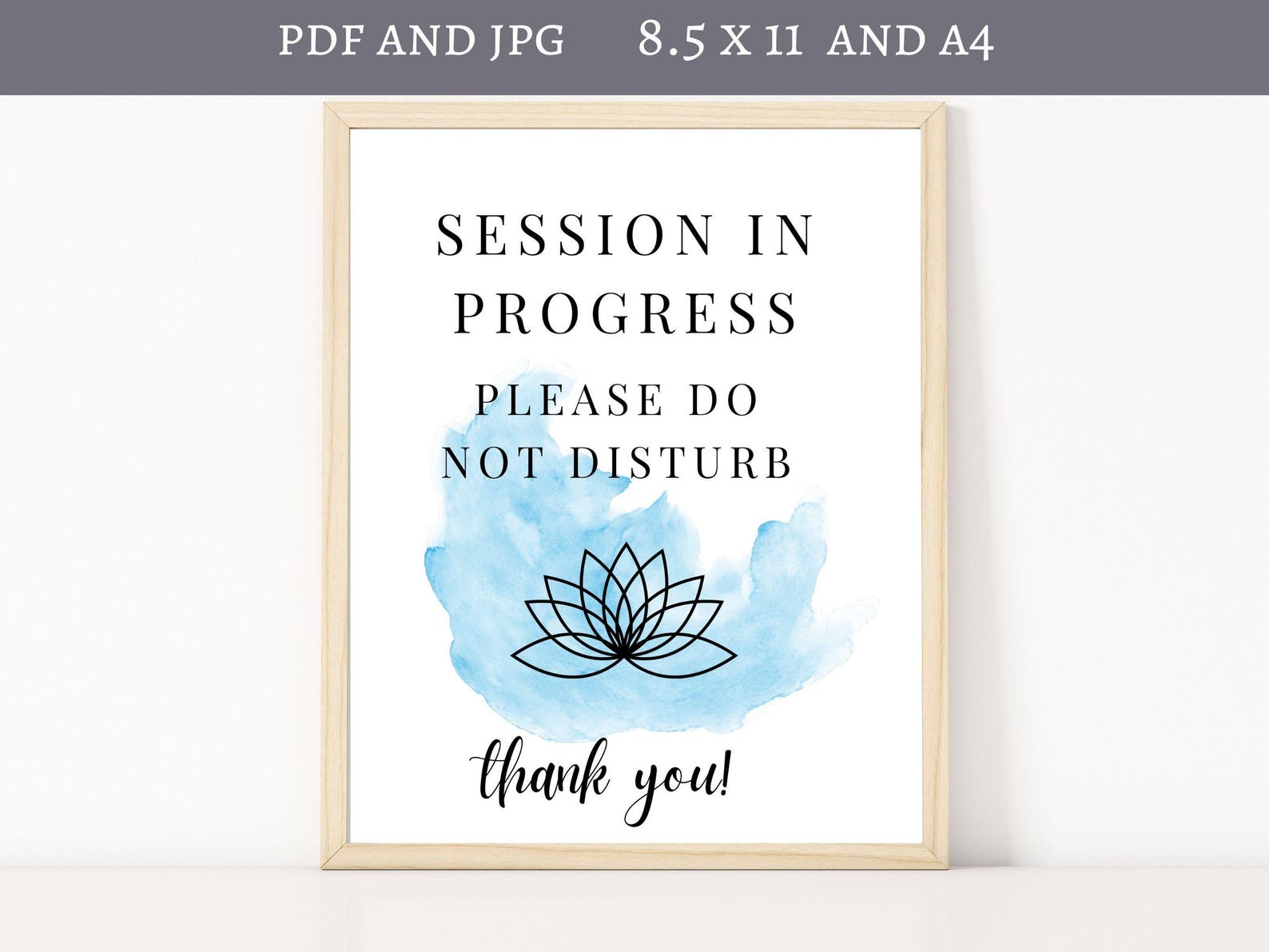 Session in Progress Door Sign Printable, Yoga Studio Sign, Please Do ...