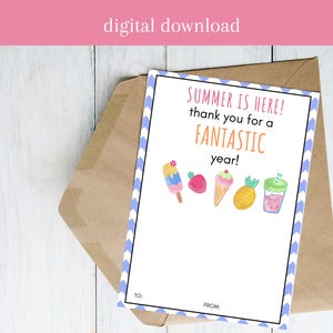 Printable Teacher Gift Card Holder, End of Year Teacher Gift, School is ...