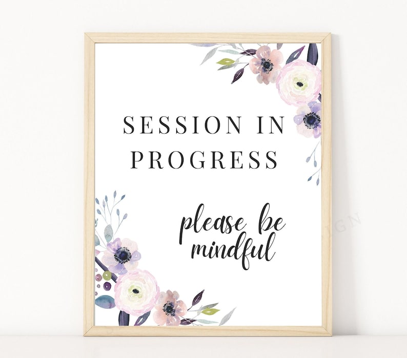 Session in Progress Door Sign, Treatment Room Sign, Please Do Not ...