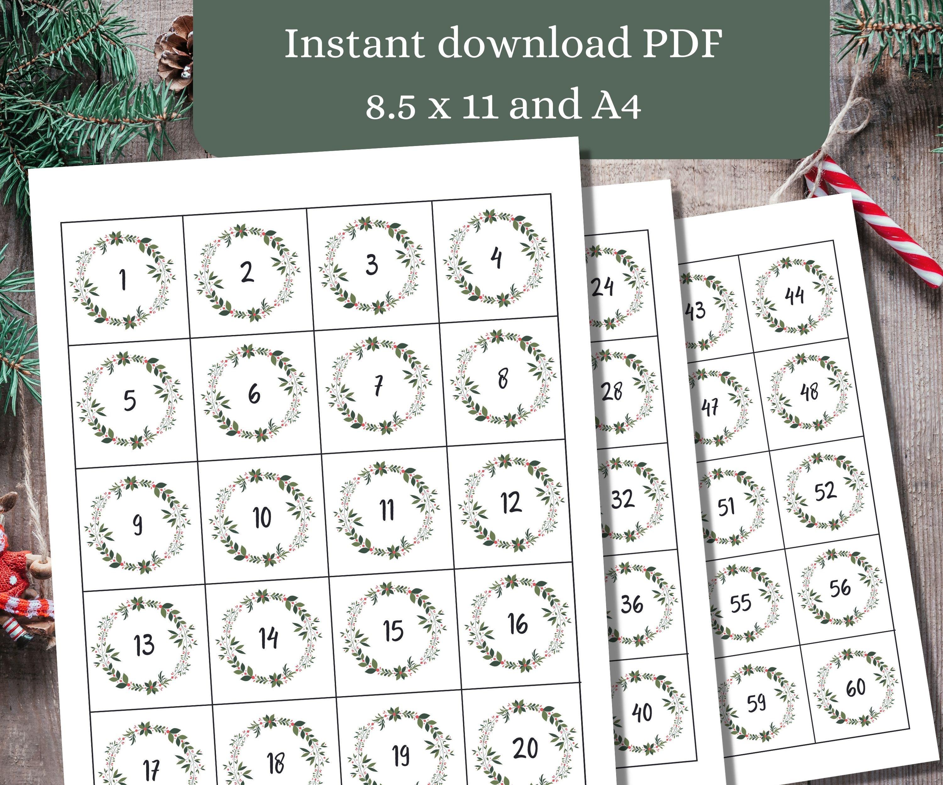 White Elephant Numbers, Gift Exchange Numbers Printable, Yankee Swap ...