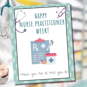 Happy Nurse Practitioner Week Sign, Printable Np Week Banner, NP Week Gift, NP Week Decoration ...