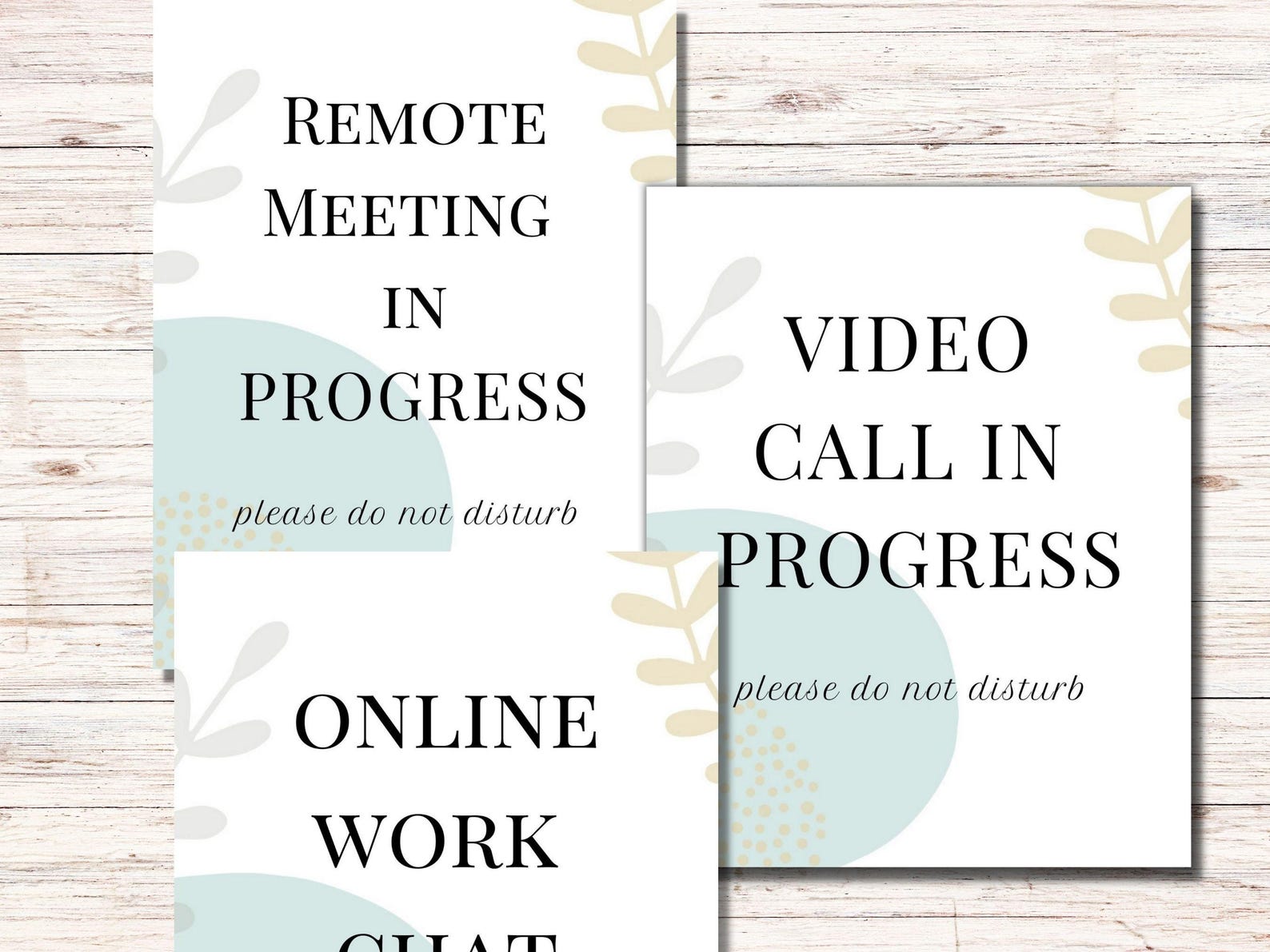 Do Not Disturb Office Sign, Video Call in Progress Sign, Please Do Not ...