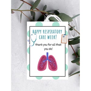 Respiratory Care Week Gift Tags, Respiratory Care Appreciation, RT Week Gift, Respiratory Care ...