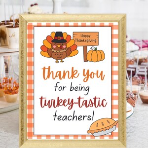 PTO Teacher Appreciation Sign, Teacher Thanksgiving Gift, Pie ...