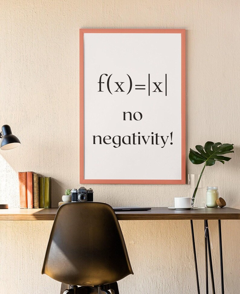 Printable Math Poster, Classroom Decor High School, Absolute Value ...