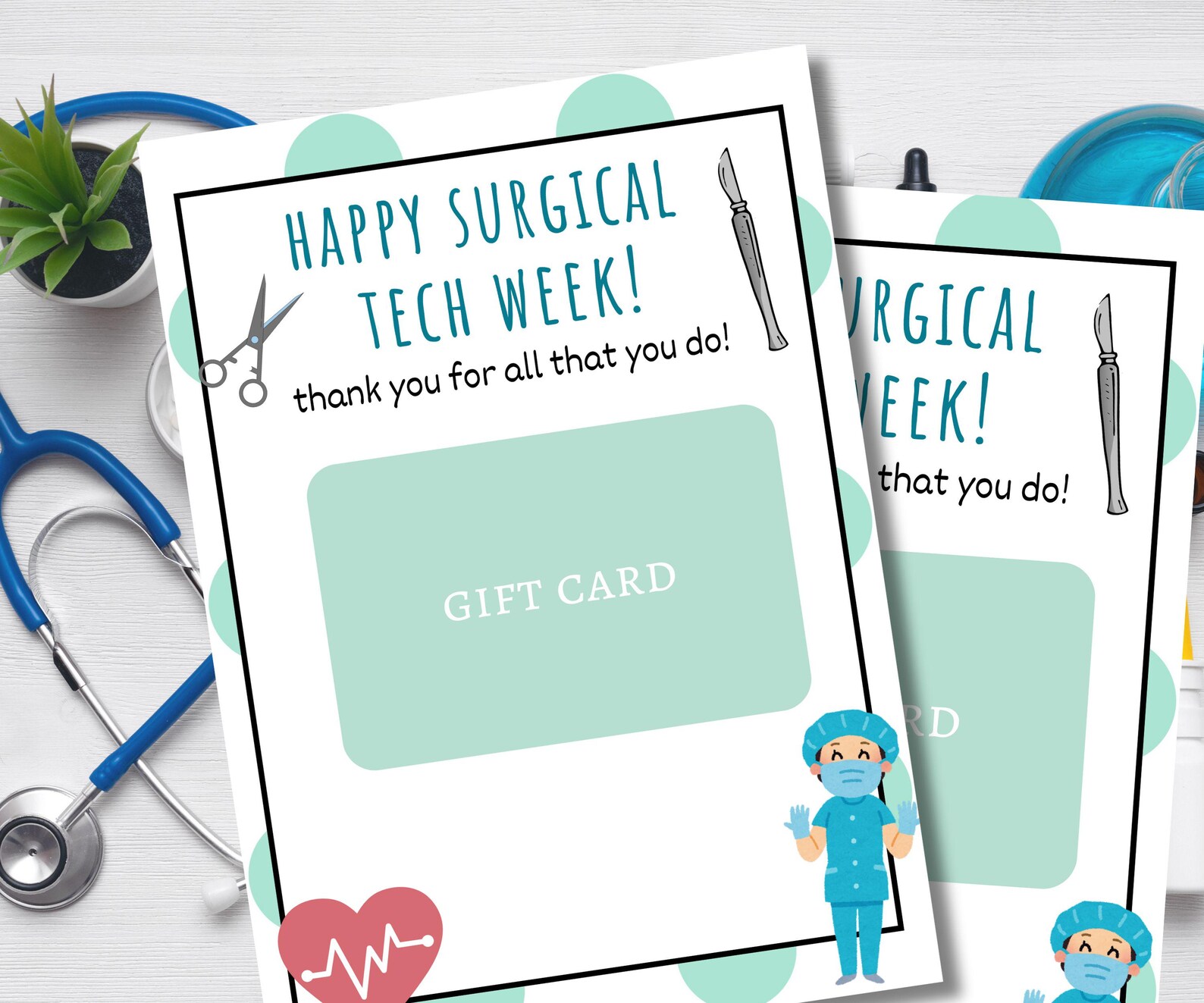 Surgical Tech Week Gift, Gift Card Holder, Surgical Tech Appreciation ...