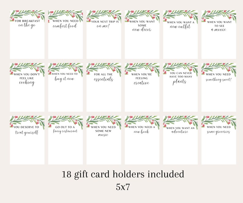 12 Days of Christmas Gift Card Book, Gift Card Advent Calendar ...