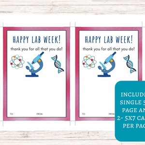 Lab Week 2025, Printable Gift Card Holder, the Lab is Everything ...