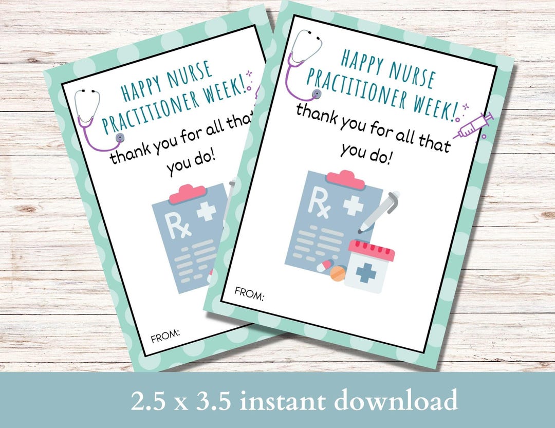 Happy Nurse Practitioner Week Gift Tags, NP Week Gift, Nurse ...