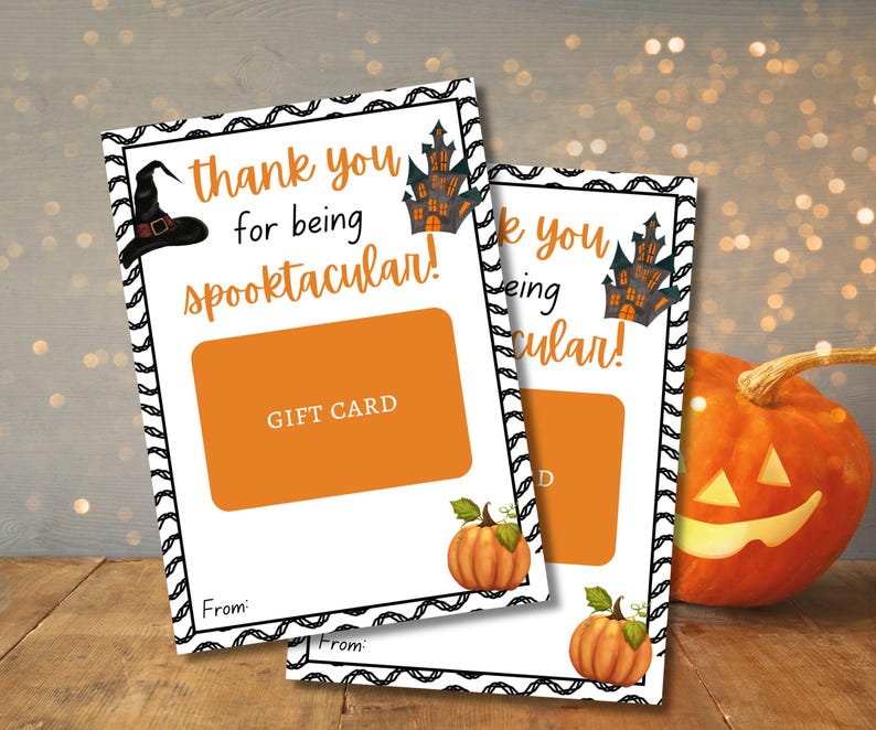 Halloween Gift Card Holder, Halloween Gift for Teacher, Staff ...