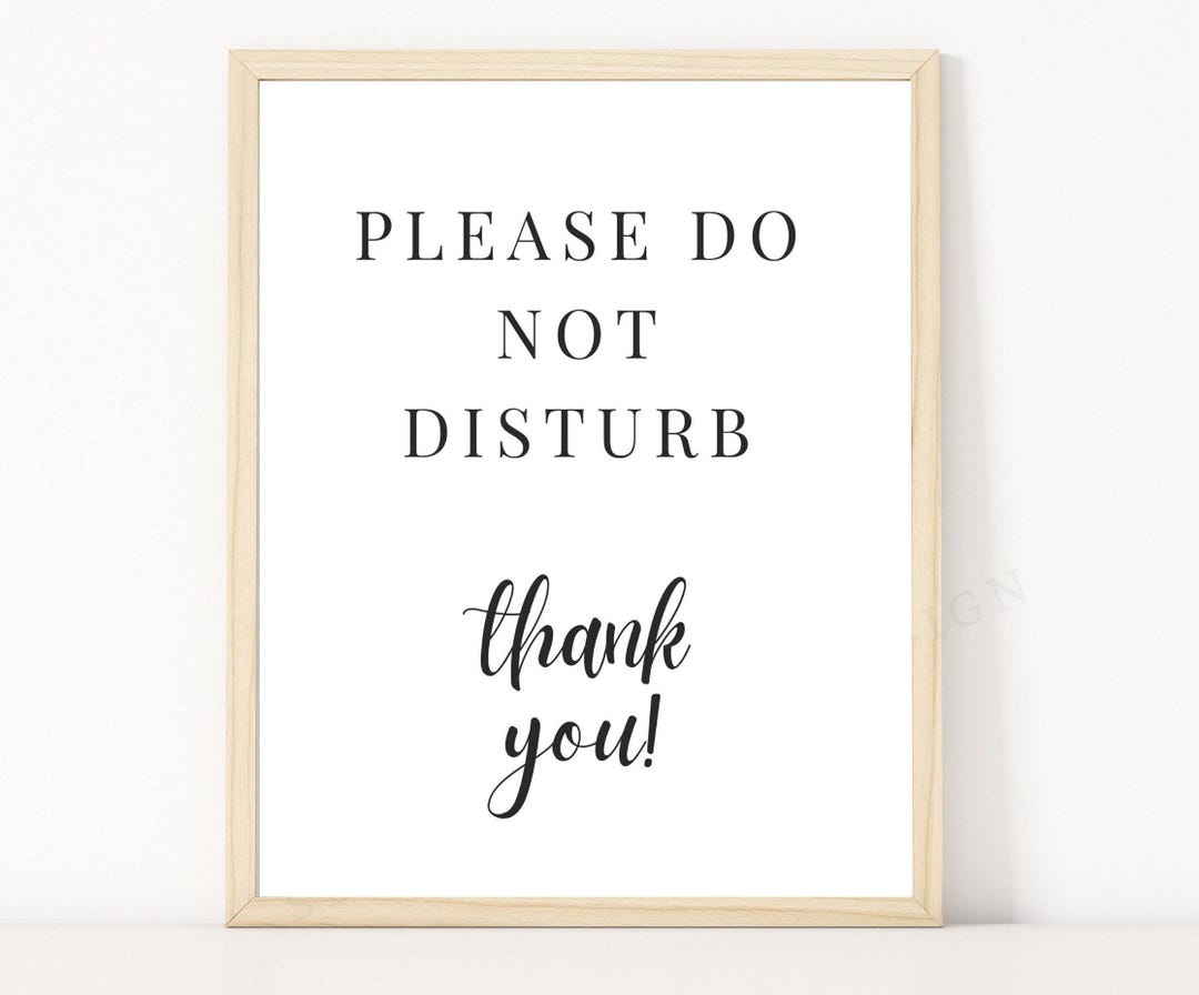 Please Do Not Disturb Sign, Printable Signs for Door, Meeting in ...