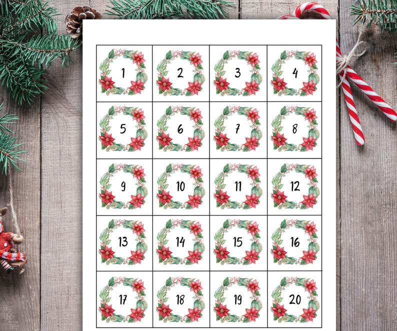 Printable Gift Exchange Numbers, White Elephant Numbers, Yankee Swap ...