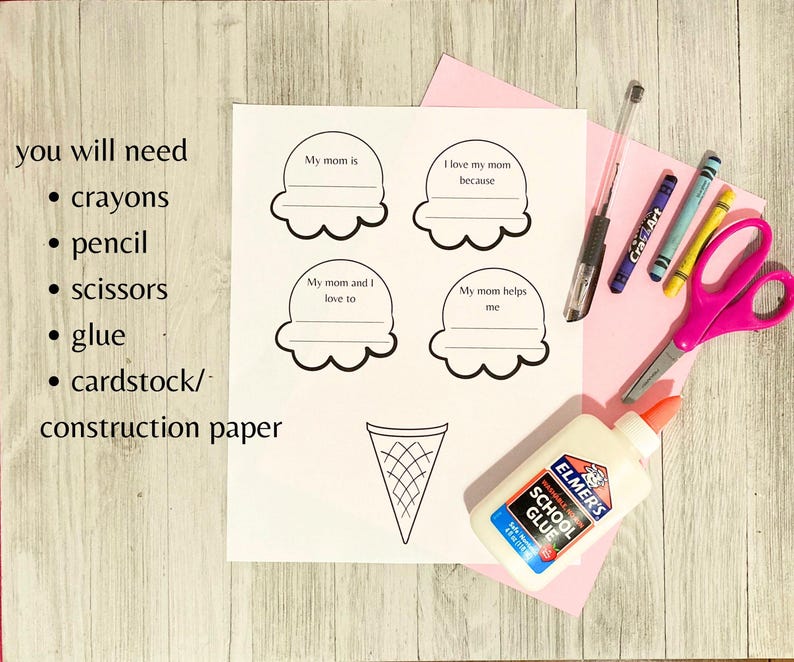 Mother's Day Craft for Kids, All About My Mom, Coloring Cards ...