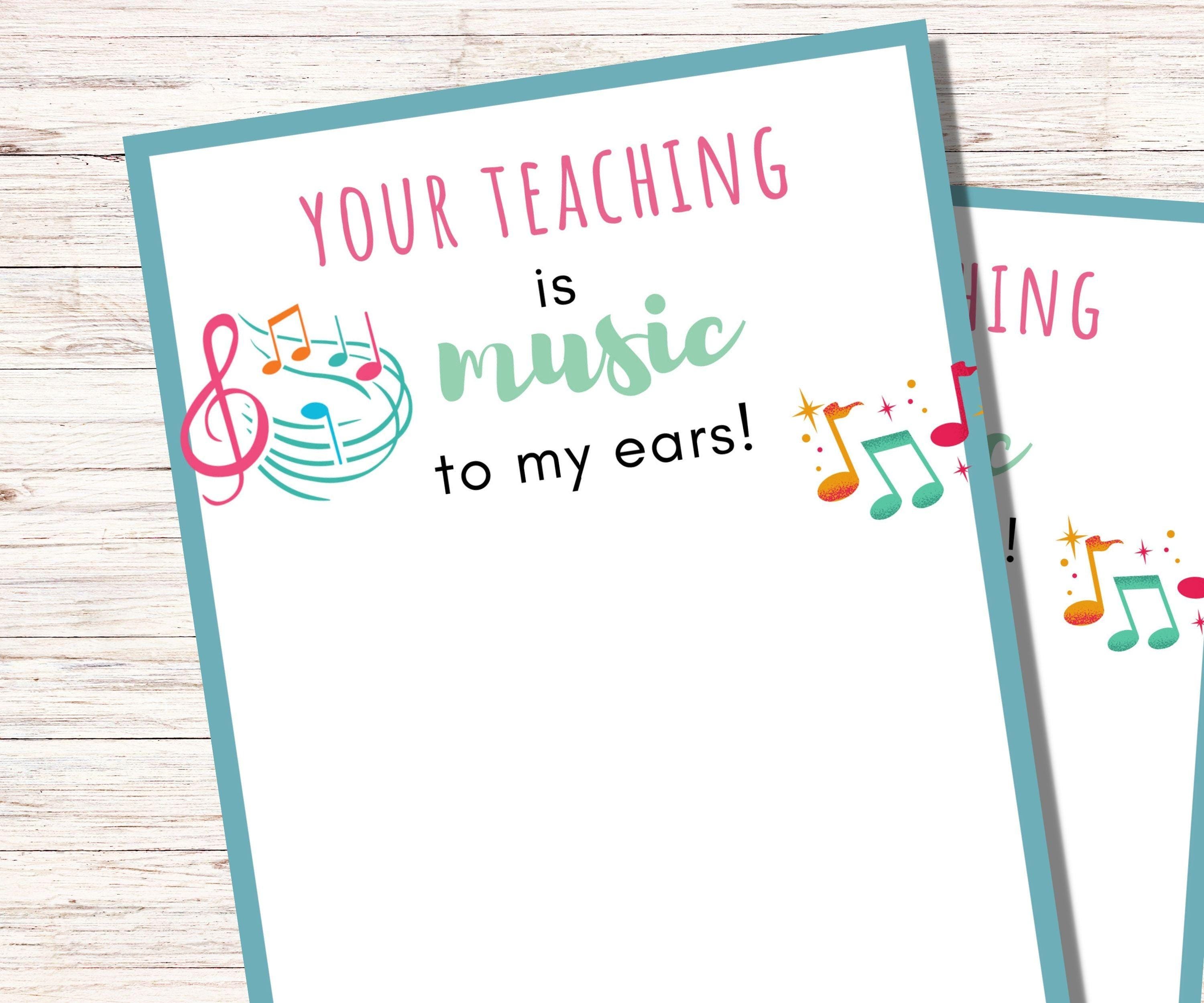 Music Teacher Gift Card Holder, End of Year Teacher Gift Card Holder ...