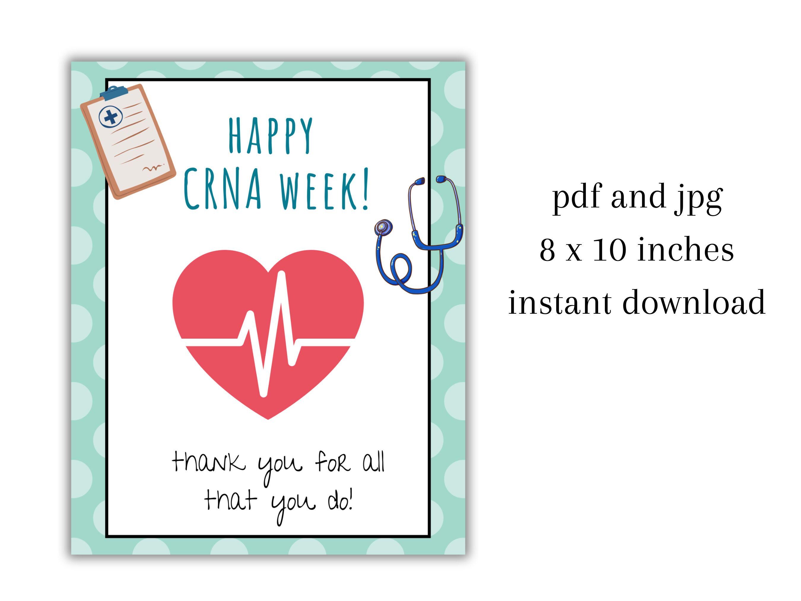 CRNA Appreciation Week Sign, CRNA Week Banner, CRNA Week Gift ...