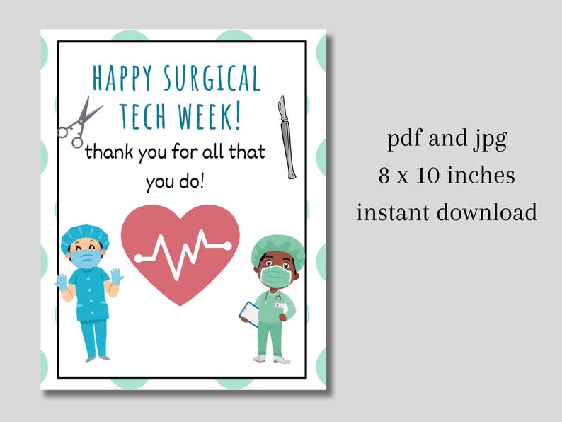Surgical Tech Week Sign, Surgical Tech Week Banner, Surgical Tech ...