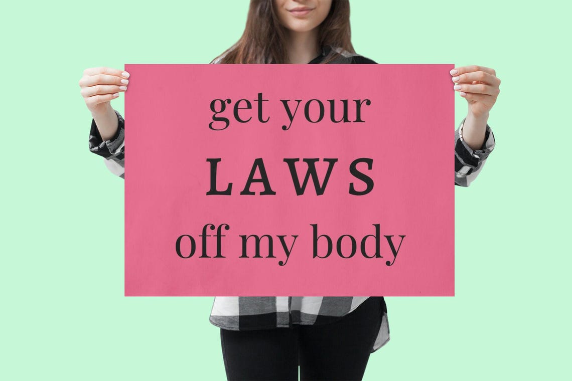 Printable Women's March Sign, Printable Protest Sign, Pro Choice Sign ...