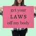 Printable Women's March Sign, Printable Protest Sign, Pro Choice Sign ...