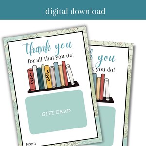 Librarian Thank You Gift, School Librarian, Librarian Appreciation Week ...