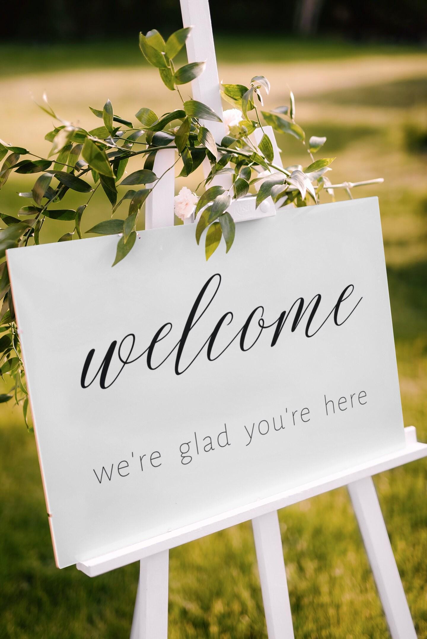 Printable Welcome Sign for Business, Entry Table Decor, Glad You're ...