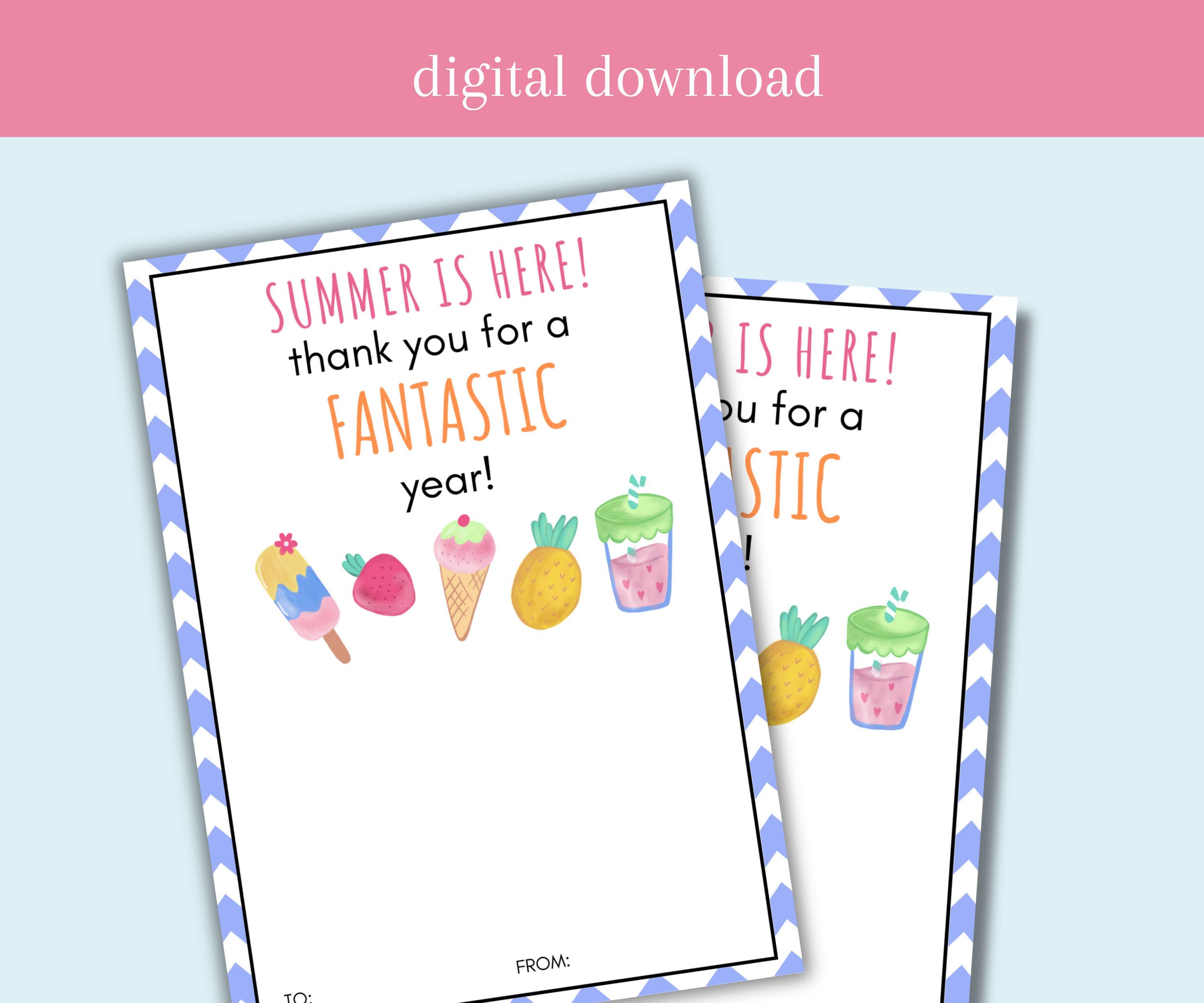 Printable Teacher Gift Card Holder, End of Year Teacher Gift, School is ...