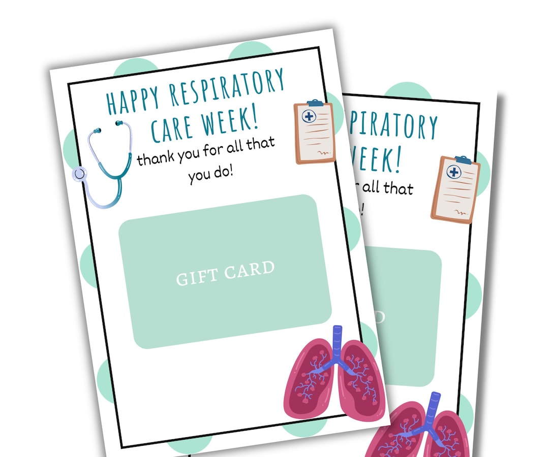 Respiratory Care Week Gift, Gift Card Holder, Respiratory Care ...