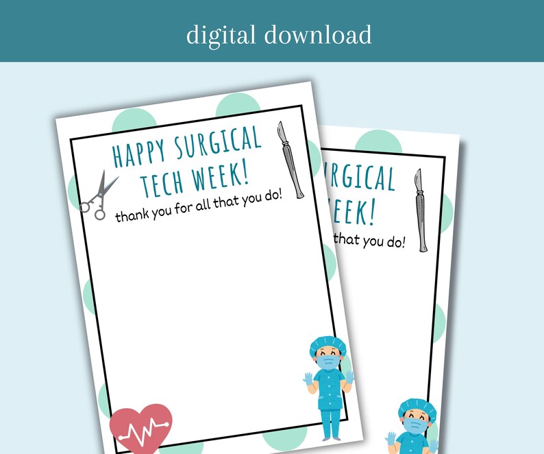 Surgical Tech Week Gift, Gift Card Holder, Surgical Tech Appreciation ...