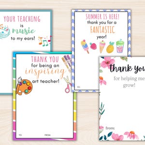 Printable Teacher Appreciation Gift Card Holder, Specials Teacher Gift ...