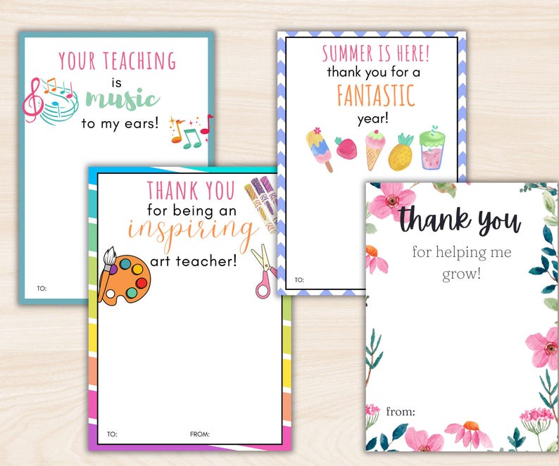 Printable Teacher Gift Card Holder, Specials Teacher Gift, End of ...