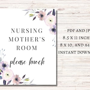 Nursing Mother Room Sign Printable, Please Do Not Disturb Sign ...