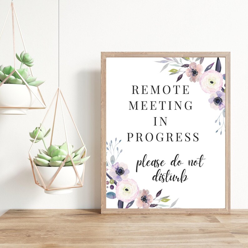 Do Not Disturb Office Sign Printable, Zoom Meeting Sign, in A Meeting ...