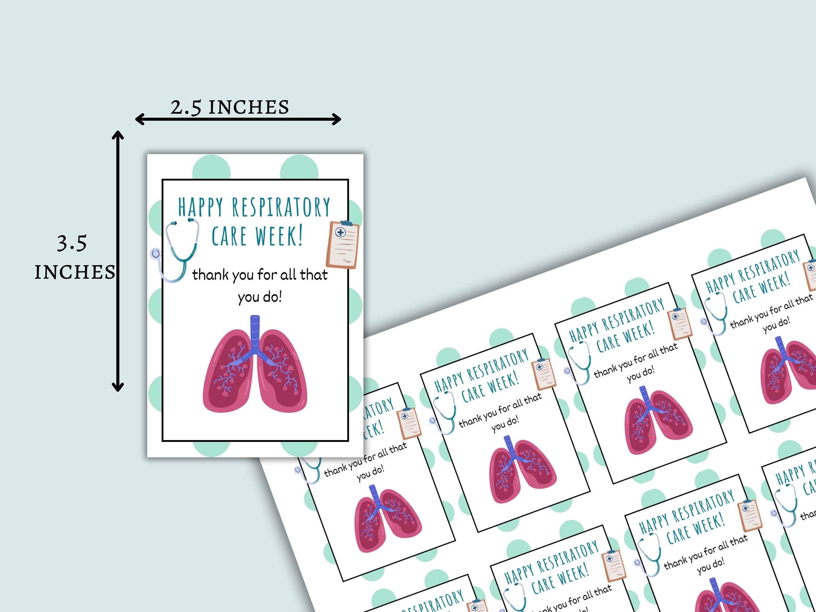 Respiratory Care Week Gift Tags, Respiratory Care Appreciation, RT Week ...
