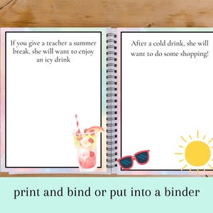 Gift Card Book for Teacher, If You Give A Teacher A Summer Break, End ...