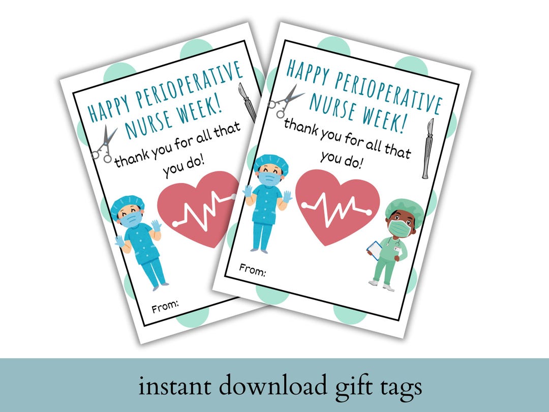 Perioperative Nurse Week Gift Tags, Periop Nurse Appreciation Gift ...