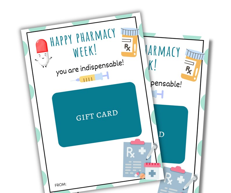 Pharmacy Week Gift, Pharmacy Appreciation Week, Pharmacy Tech Gift Card ...