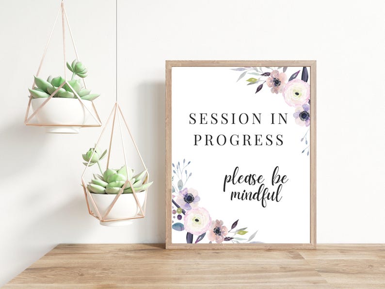 Session in Progress Door Sign, Treatment Room Sign, Please Do Not ...